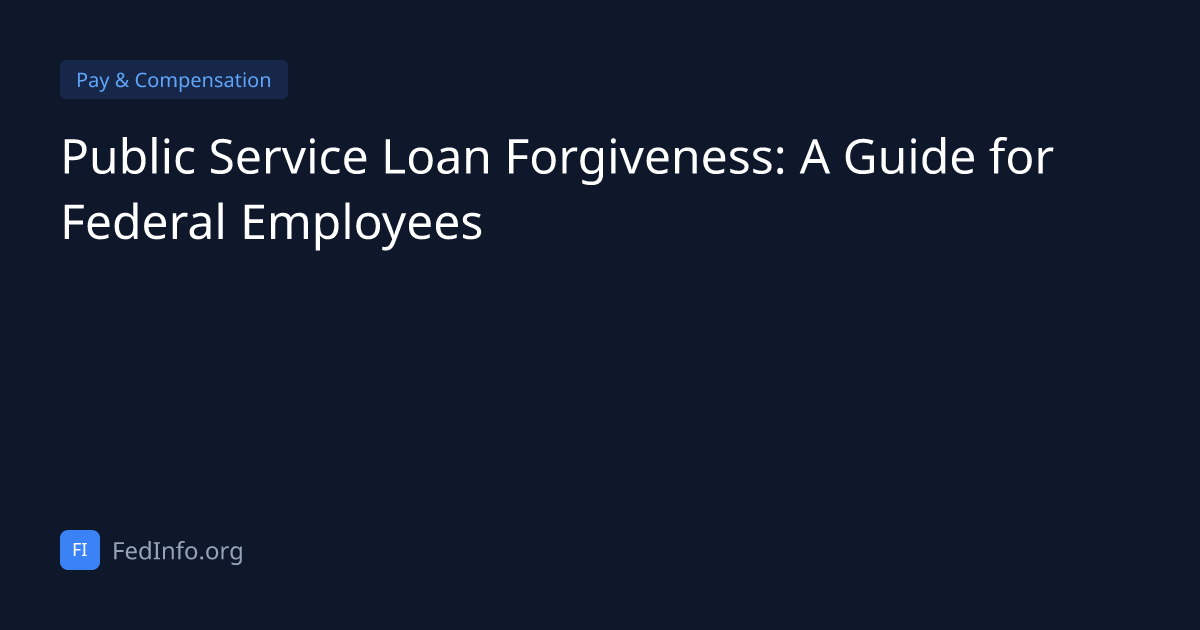 Public Service Loan Forgiveness: A Guide for Federal Employees ...